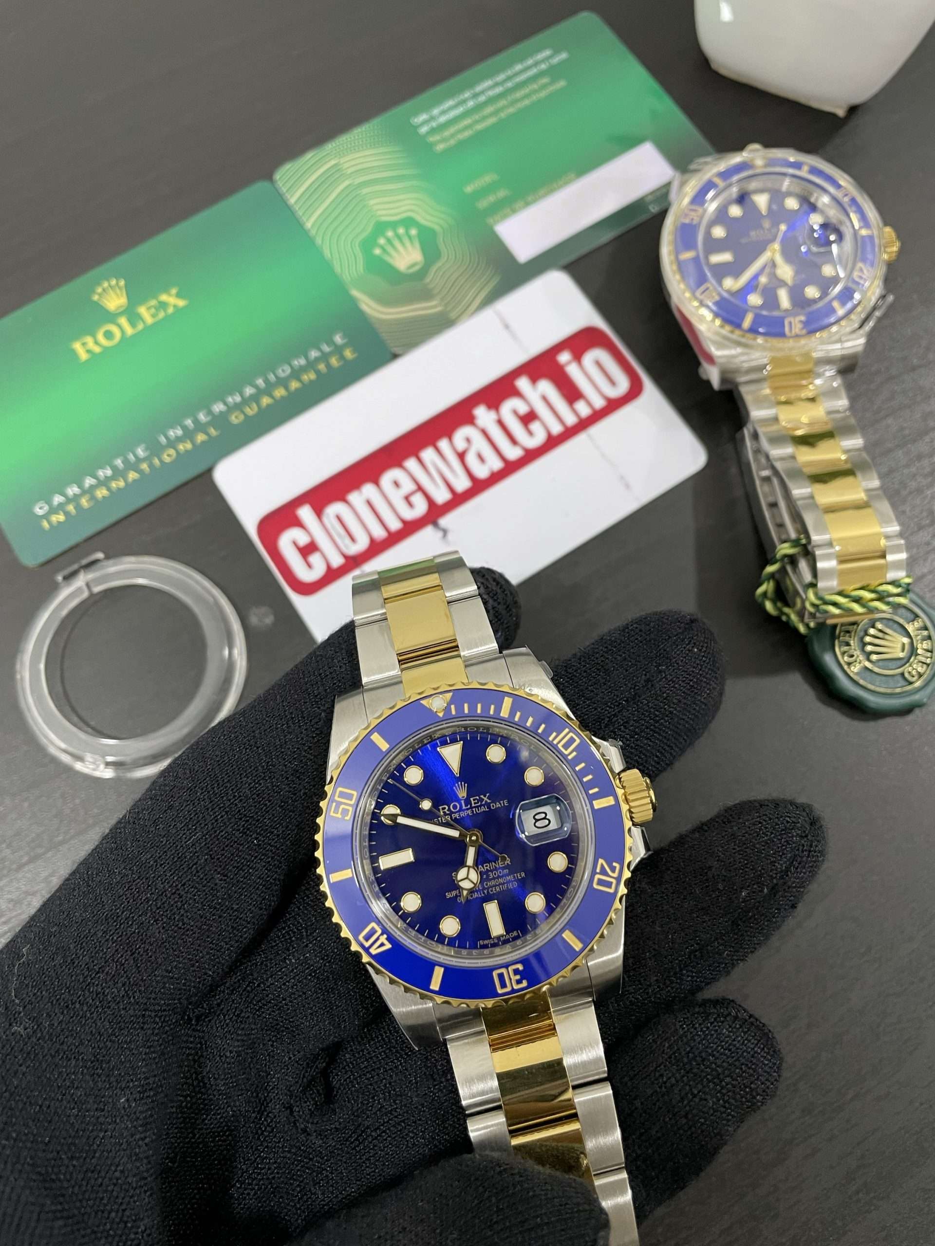 Super Clone Rolex Submariner 2 Tone Blue Dial • Swiss 3235