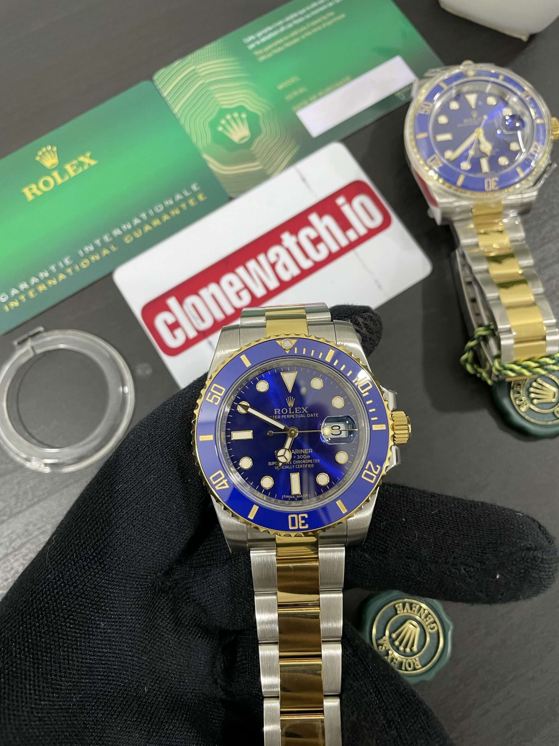 Super Clone Rolex Submariner 2 Tone Blue Dial • Swiss 3235