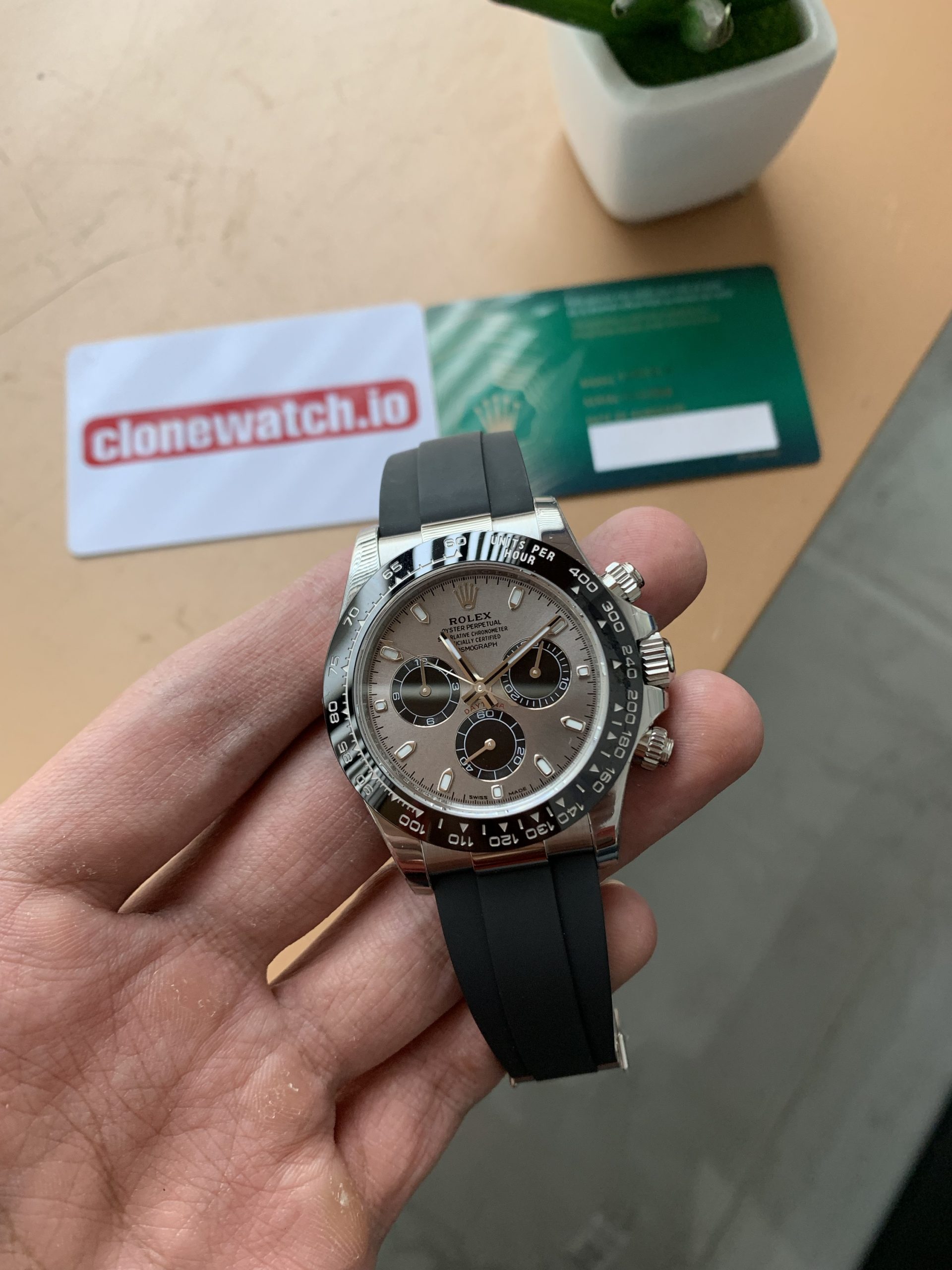 Best Fake Rolex Daytona Replica Oysterflex Clone 4130 Black Dial