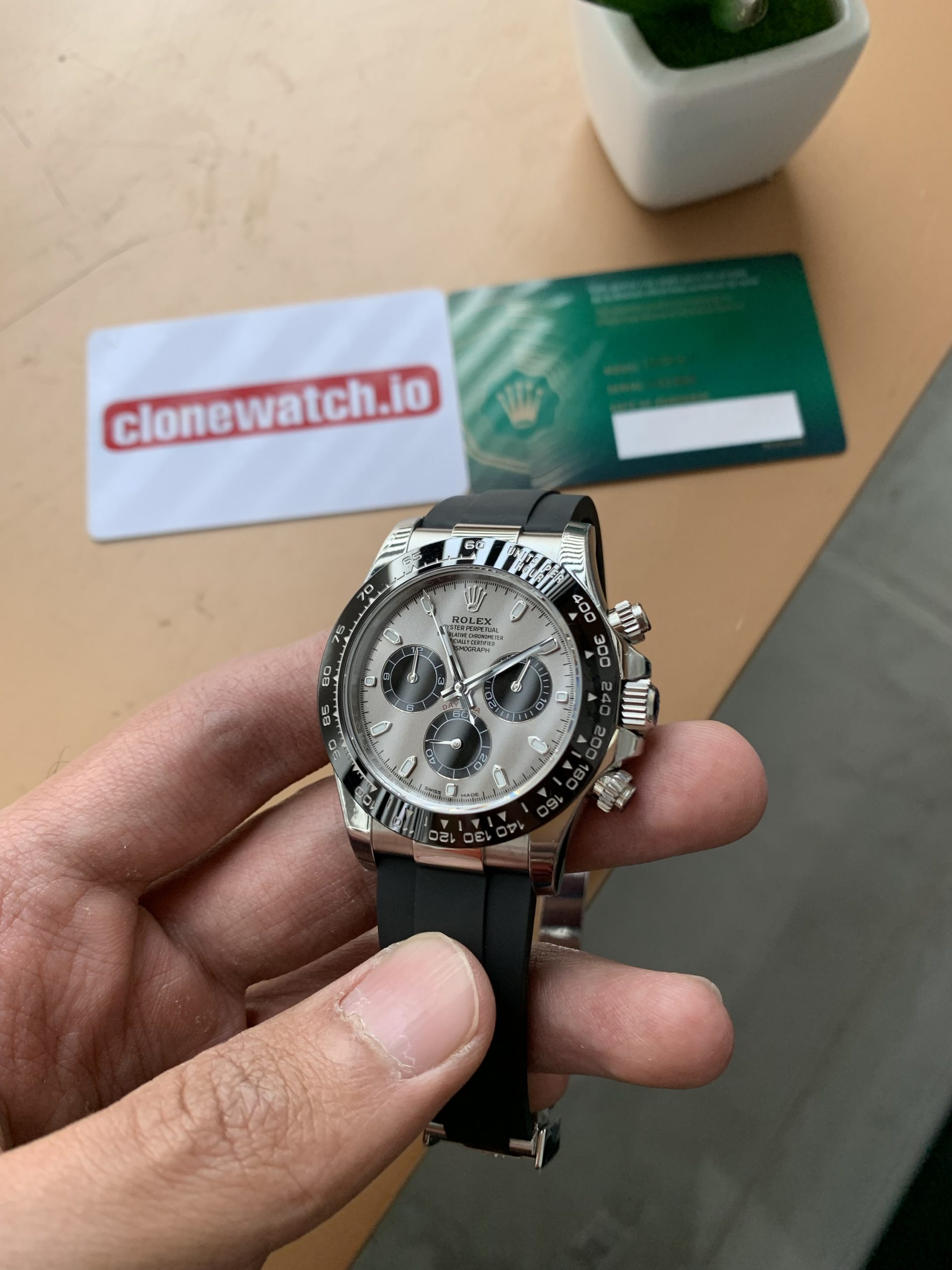 Best Fake Rolex Daytona Replica Oysterflex Clone 4130 Black Dial