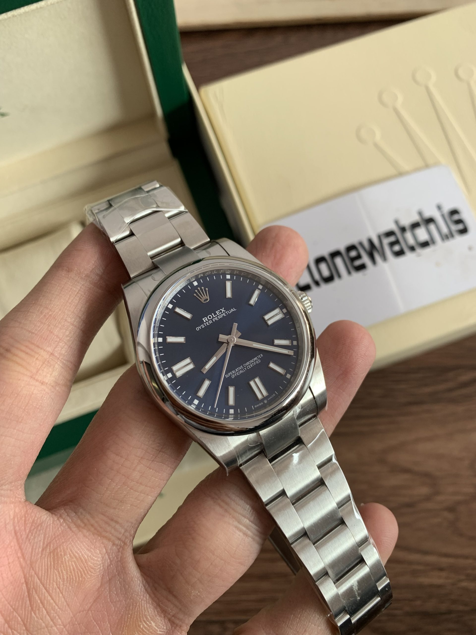 Best Fake Rolex Oyster Perpetual Repilca 41 Blue Dial