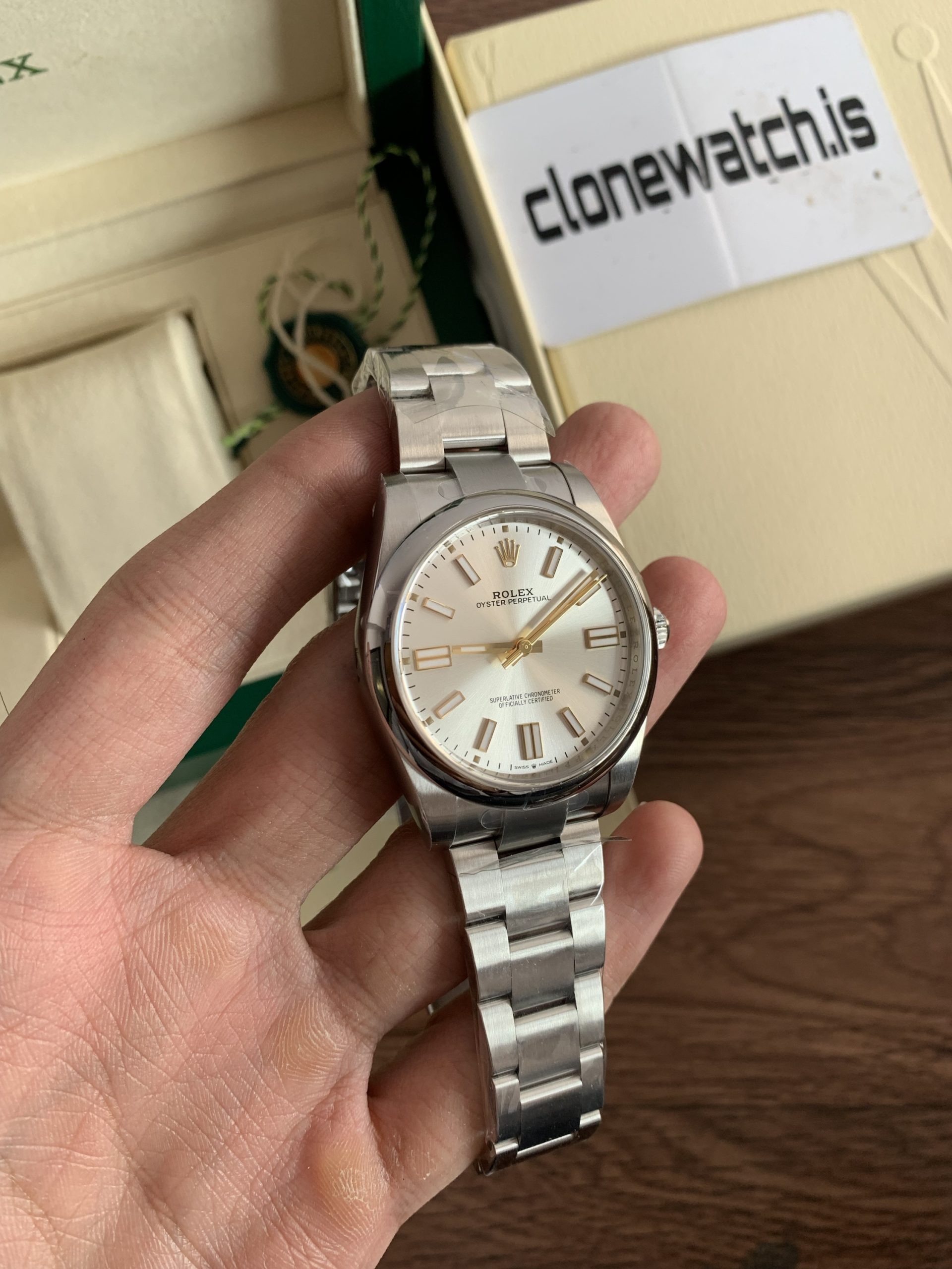 Super Clone Rolex Oyster Perpetual 41 Silver Dial • Best Super Clone ...