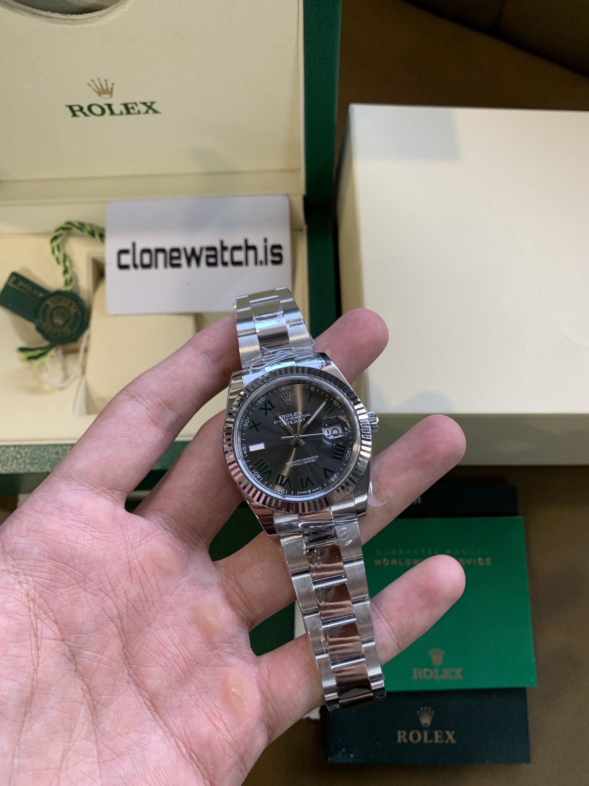 Super Clone Rolex Datejust 41 Wimbledon Oyster Clone 3235 • Best Super ...